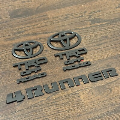 2010-2024 TOYOTA 4RUNNER TRD OFF ROAD BLACKOUT EMBLEM OVERLAY KIT ...