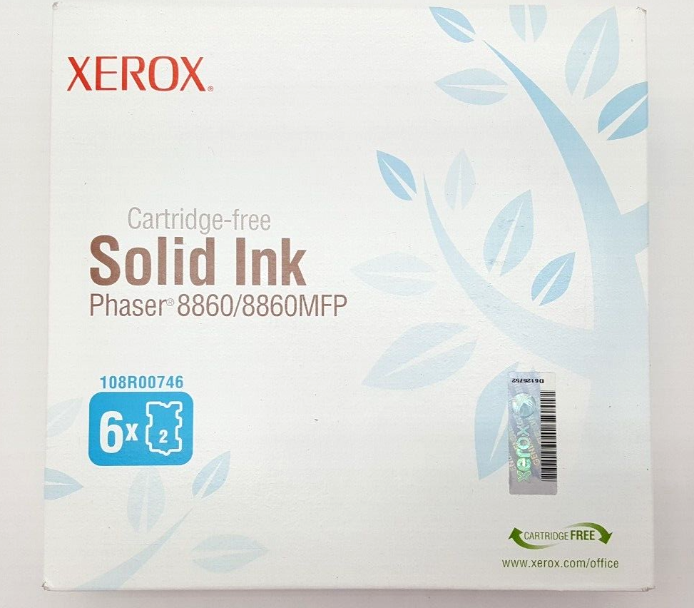 Genuine Xerox Cyan Ink 6pack Fits Phaser 8860 8860mfp 108R00746 for ...