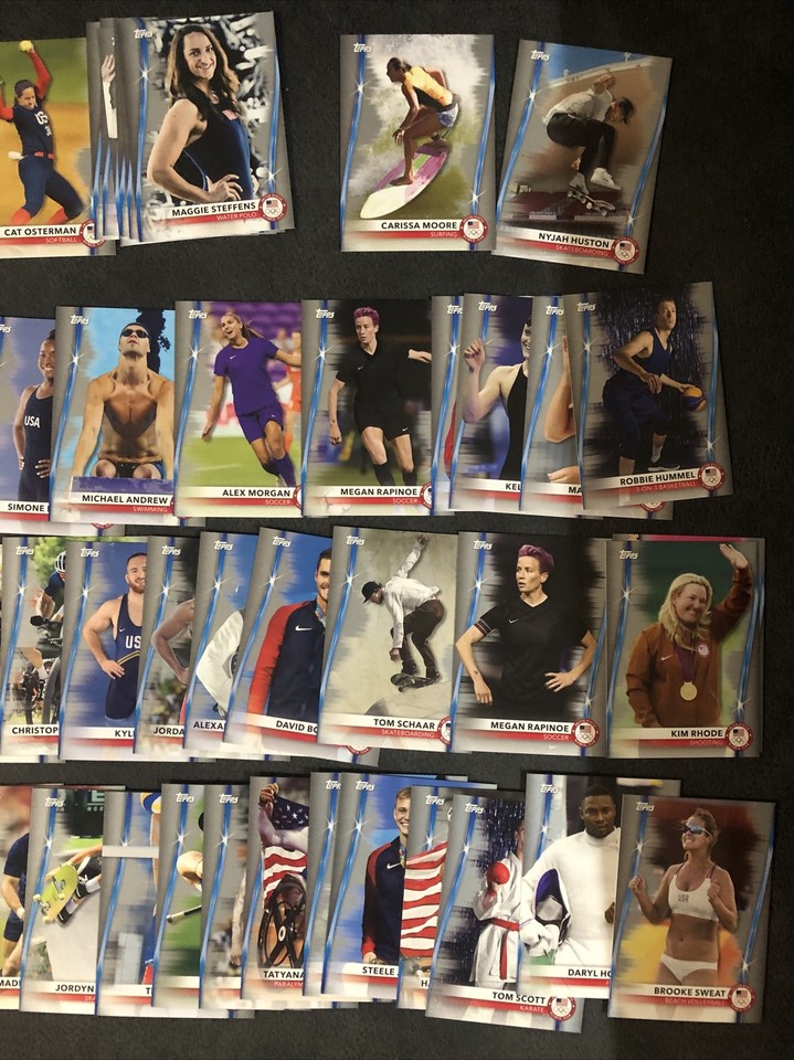 2020 2021 Topps Olympics SILVER PARALLEL Complete Set 76 - Alex Morgan ...