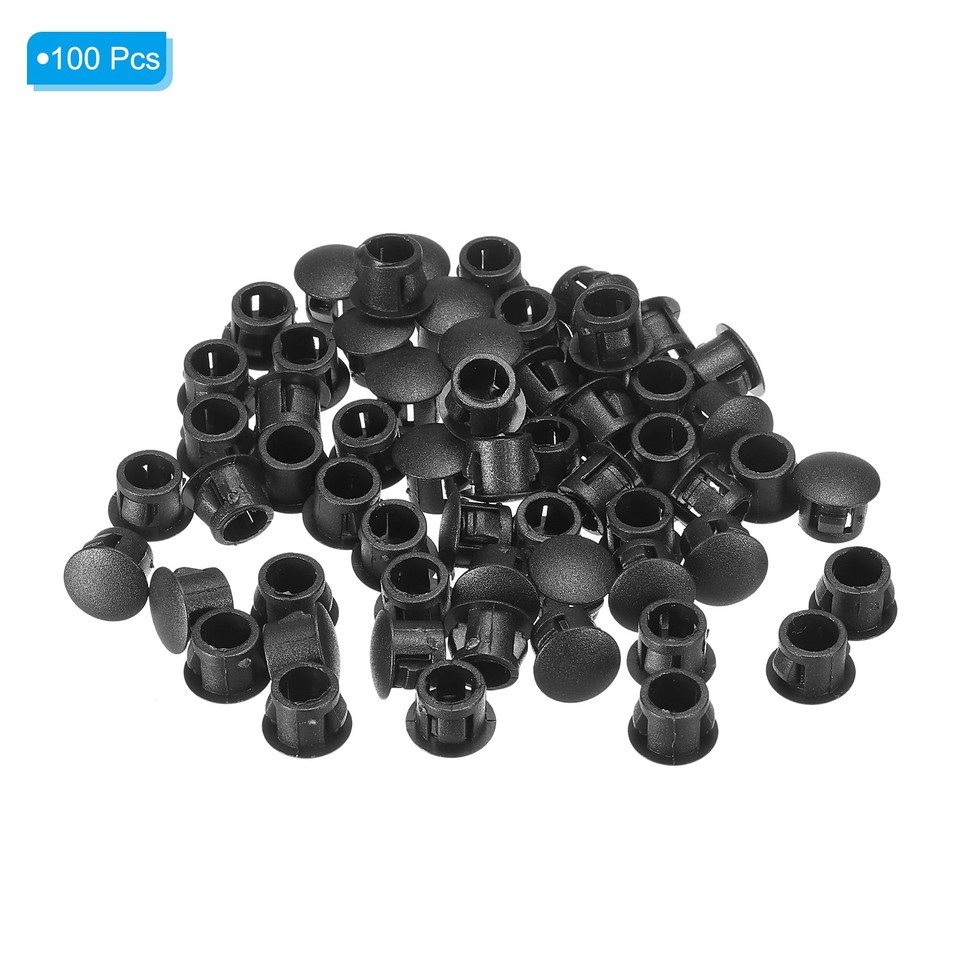 100Pack 8mm 5/16" Plastic Hole Plugs Screw Hole Plug Snap Type Cover ...