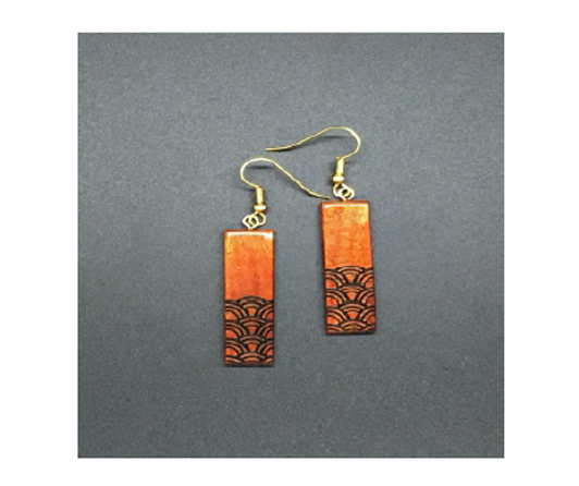 Rectangle Engraved Earrings- Anuenue,Iwa,Kulia,Lauhala,Lehua,Maile ...