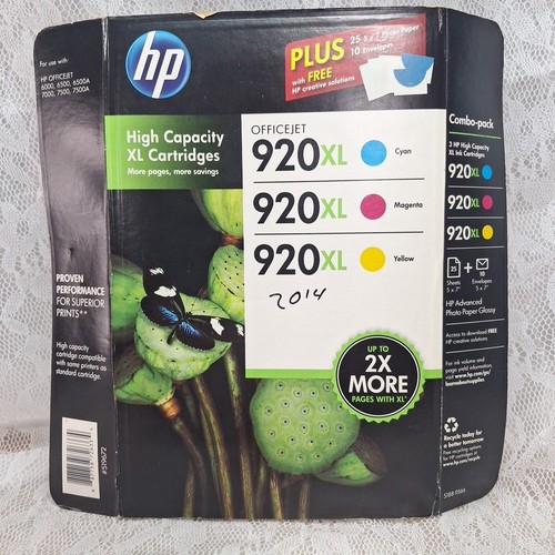 HP 920XL Color Officejet Ink Exp 2015 Photo Paper Combo Pack - 519672 ...
