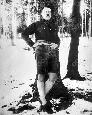 1927 Adolf Hitler Wearing Traditional Bavarian Tyrolean Lederhosen 8x10 ...