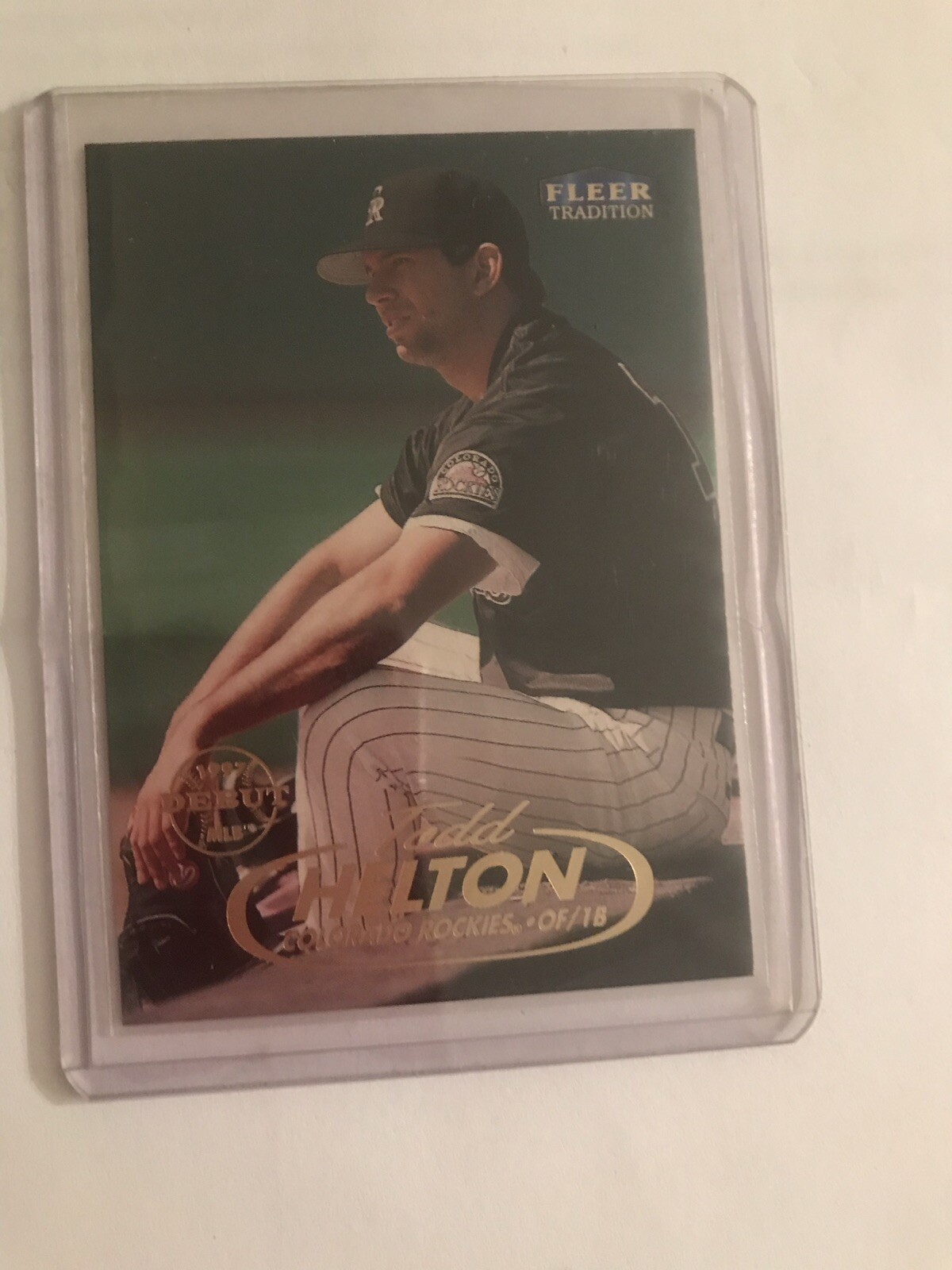 TODD HELTON ROOKIE CARD Fleer 1997 MLB Debut RC Colorado Rockies ...