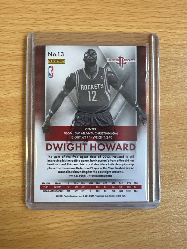 Dwight Howard 2013-2014 Titanium no. 13 21/22 Houston Rockets | eBay
