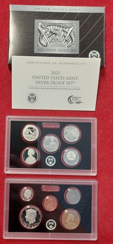 2023 SILVER US Proof Coin Set Complete w/ COA & Original Box OGP 23RHR ...