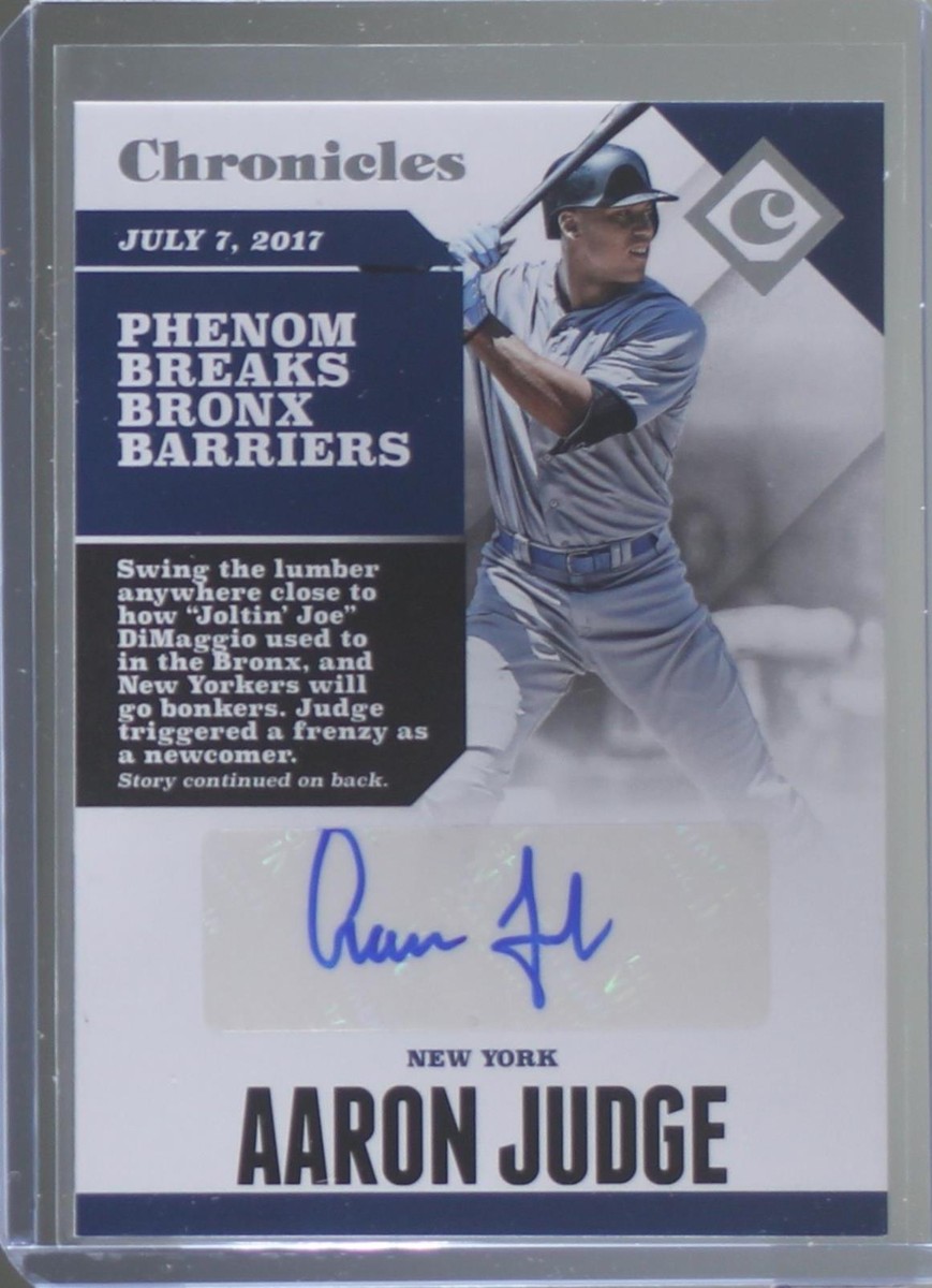 2017 Panini Chronicles - Autographs #CA-AJ Aaron Judge (AU, RC) for ...