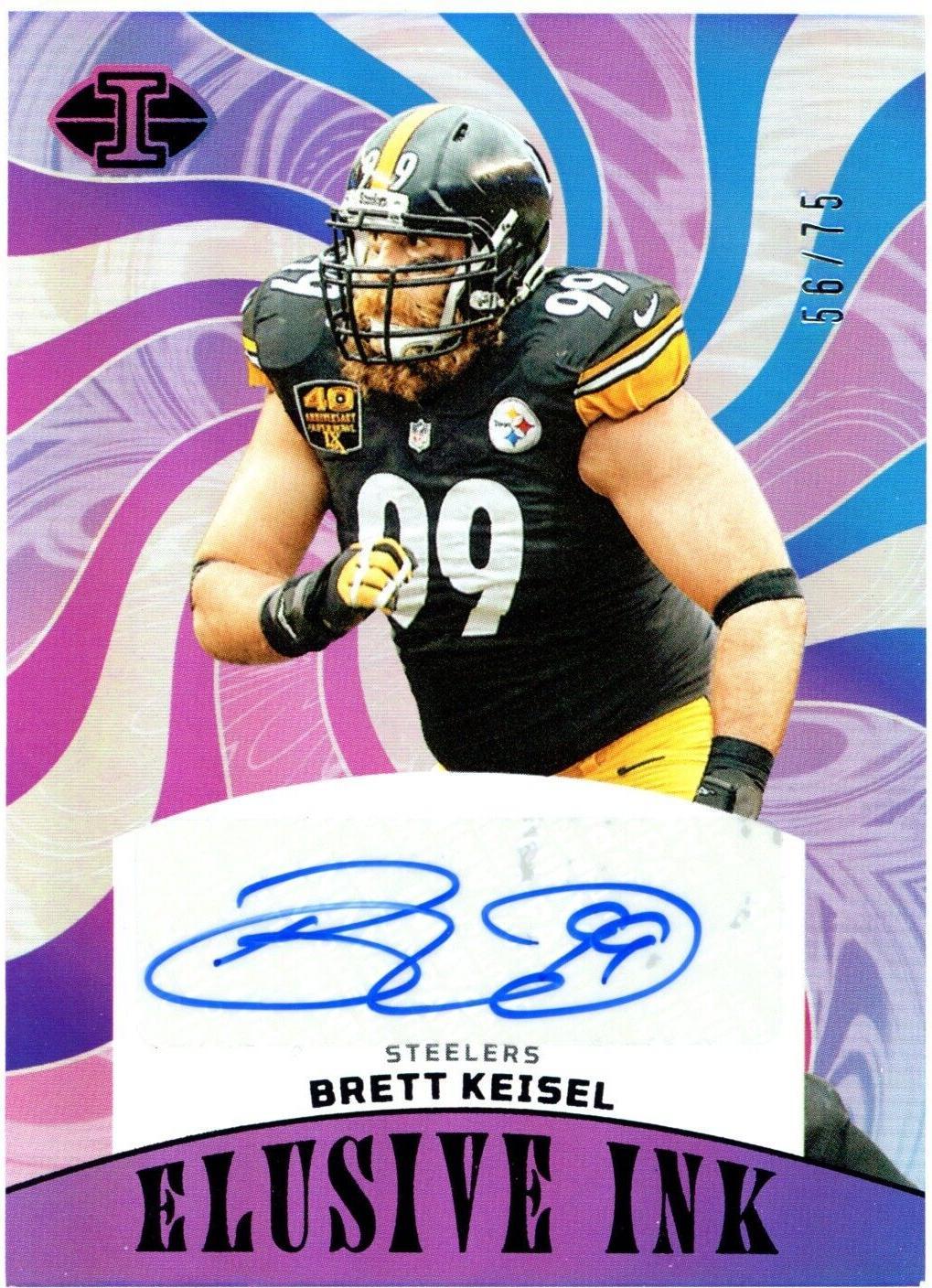 2023 Panini Illusions - Elusive Ink Brett Keisel #EI-BKE Black /75 (AU ...