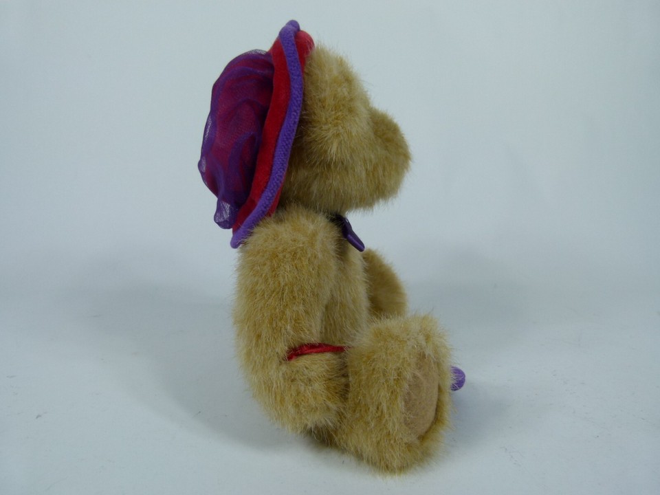 Boyds Cracker Barrel Red Hat Society Rosalie Red Hatter Plush Bear w ...