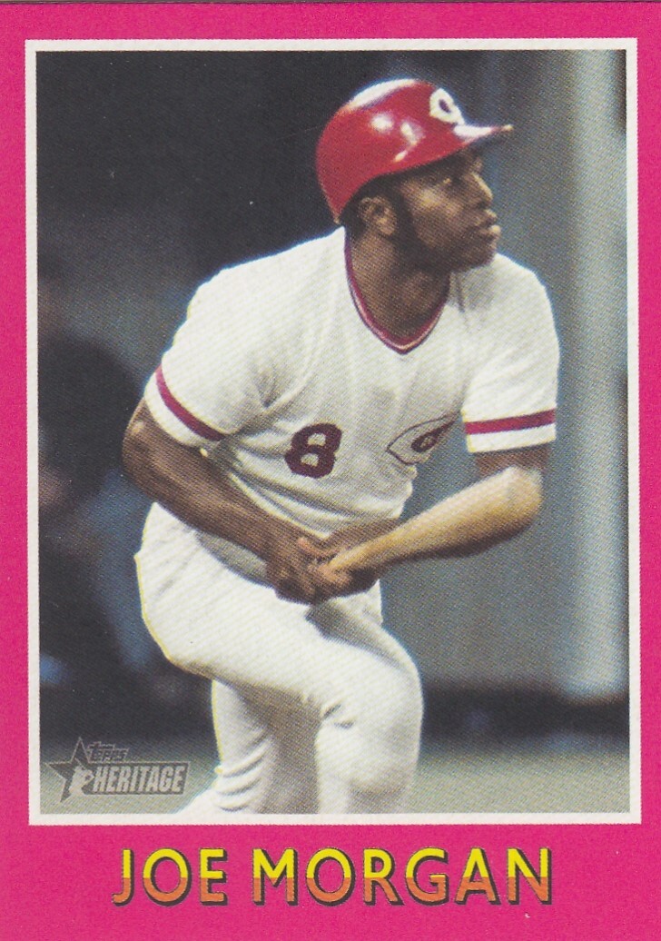 JOE MORGAN TOPPS HERITAGE 1975 BASEBALL SENSATIONS PINK REDS #4 2024 24 ...