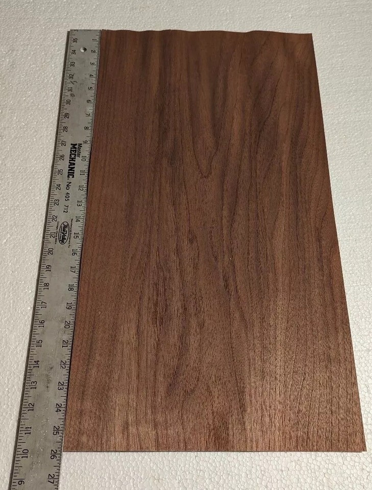 Flat Cut Walnut Wood Veneer Sheet 13-1/2” x 26 Inches Raw No Backing 1/ ...