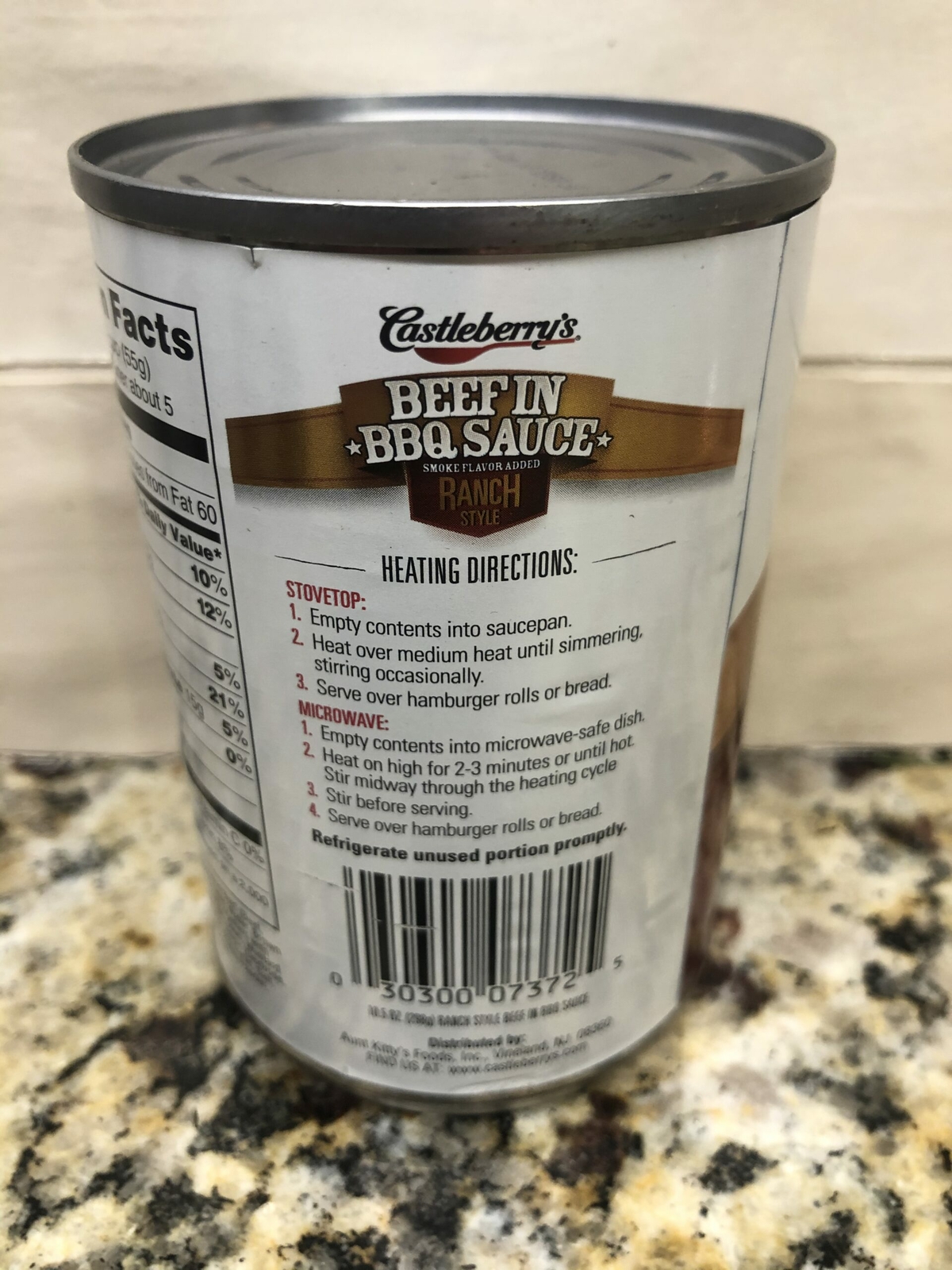 Castleberry's Beef in BBQ Sauce Ranch Style 10.5 oz Can Sandwich Pulled ...