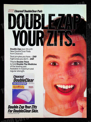 Clearasil DoubleClear Zit Pads 1989 Trade Print Magazine Ad Poster ...