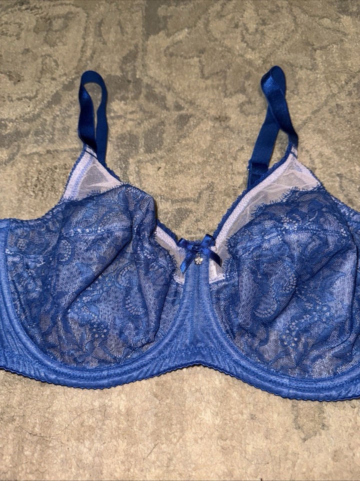 Wacoal Retro Chic Bra 36D Blue Lace Unlined Underwire 855186 | eBay