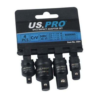 US PRO 4PC Impact Socket Adaptor Set CR-V Step Up Down 1/2 3/8 1/4 Drive Tool | eBay UK