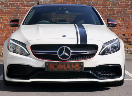 Mercedes Benz Bonnet Stripes Graphics Decals C Class AMG W205 C63 ...