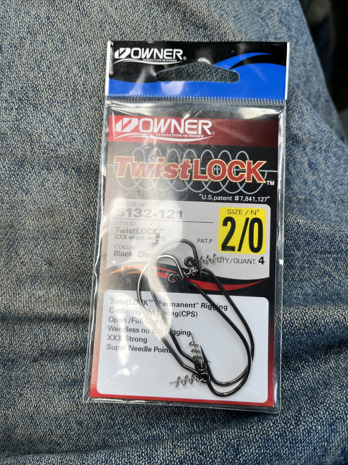 owner twistlock hook 5132-121 black chrome 2/0 cps centering pin spring ...