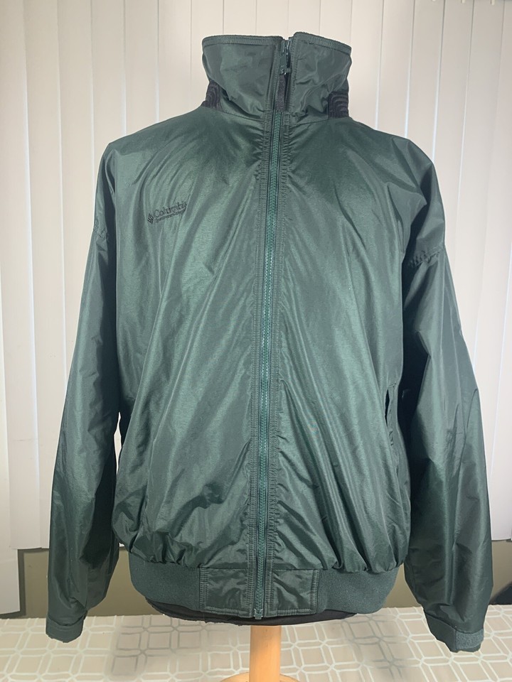 Columbia Sportswear Water Windbreaker Jacket Lightweight Aqua Green Men ...