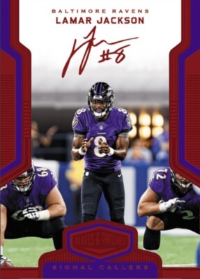 2018 Plates & Patches Lamar Jackson Rookie Auto RC NFL Blitz Digital ...