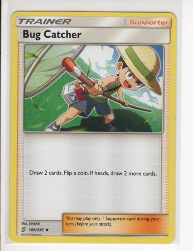 BUG CATCHER TRAINER UNIFIED MINDS SET POKEMON CARD 189/236 LP | eBay