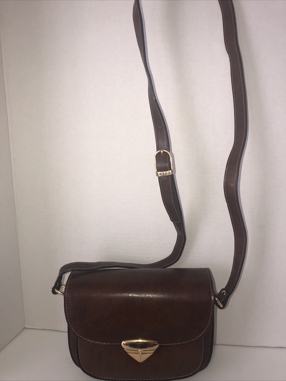 SASHA Moda Italiana Vintage Faux Leather Crossbody Sh… - Gem