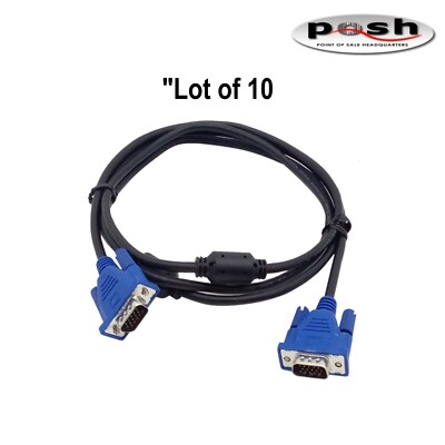 "Lot of 10" Hotron VGA E246588 AWM Style 20276 Computer Monitor Cable ...