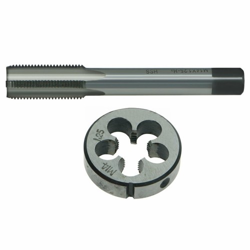 Reliable M14 x 1 25 HSS Metric Thread Tap & Die Kit 14mm x 1 25mm Pitch ...