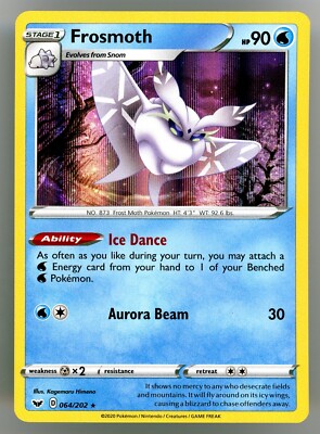 Pokémon TCG Frosmoth Sword & Shield Base Set 064/202 Holo Holo Rare | eBay
