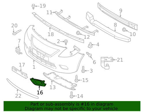Genuine Nissan Fog Light Trim 62256-3BA5A | eBay