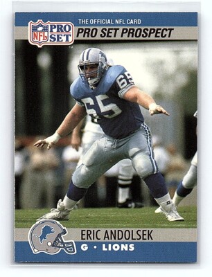 1990 Pro Set Prospect Eric Andolsek Detroit Lions #731 | eBay