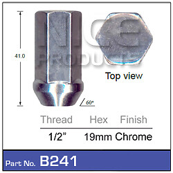 NICE PRODUCTS Chrome Nut B241 B241 | eBay Australia