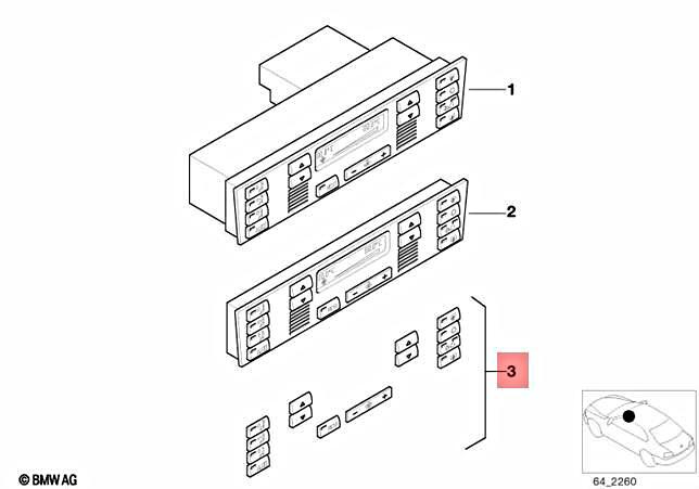 Genuine BMW E39 Replacement Climate A/C Control Panel Buttons OEM ...