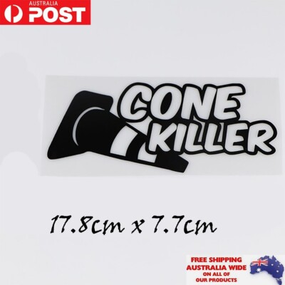 Cone Killer Sticker PVC Vinyl Funny Decal For Car Window Bumper Ute ...