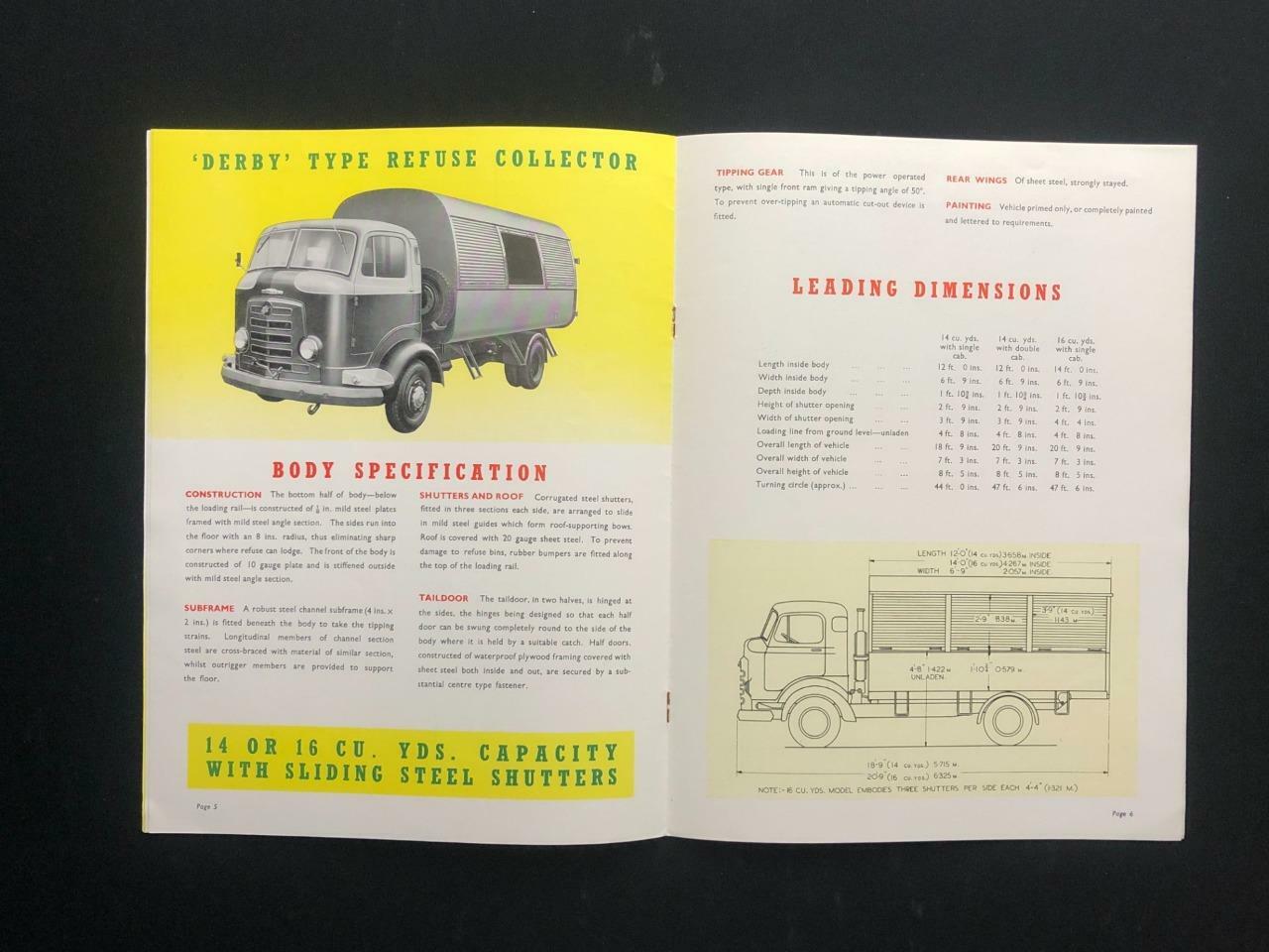 KARRIER MUNICIPAL VEHICLES 6 CYLINDER MODELS TANKER TRUCK LORRY 1952 ...