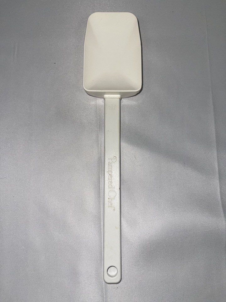 Pampered Chef Mix 'N Scraper Large Heavy Duty Silicone Spatula White 10 ...