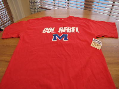 Mississippi Rebels college Red Oak L adult T shirt NEW NWT Men's COL ...
