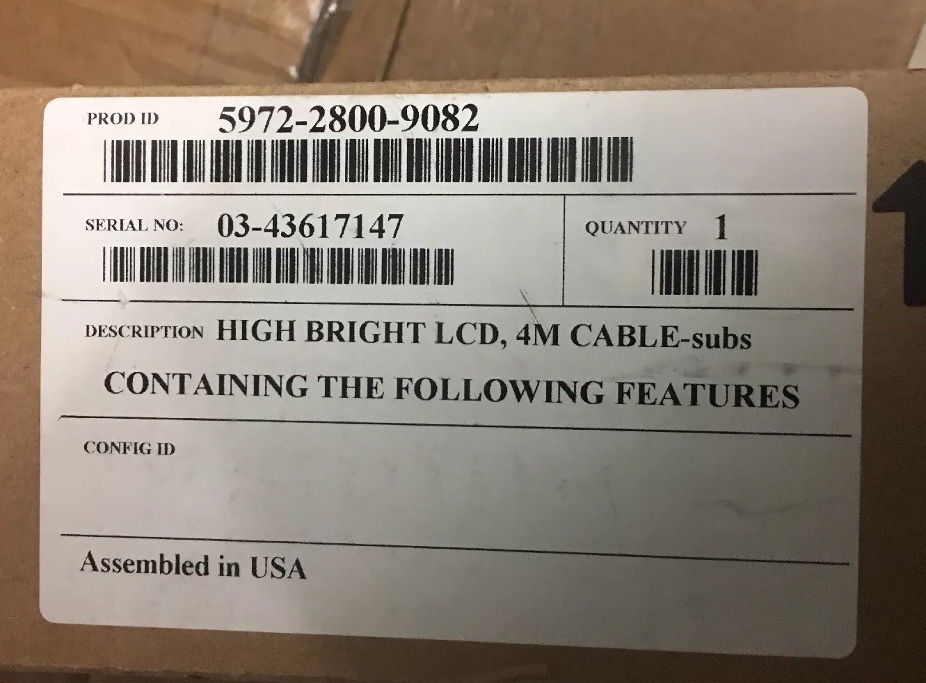 NCR 5972-2500-9082 (High Bright lcd ,4M Cable-Subs) | eBay