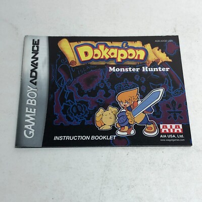 Dokapon Monster Hunter Instruction Booklet ONLY (Game Boy Advance, GBA ...