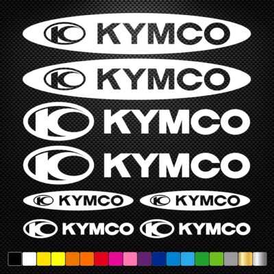 KYMCO - 8 Decals Stickers Sponsors Car Bike Motorcycle Motocross MX ATV ...