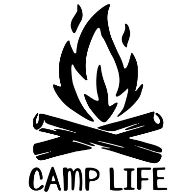 Camp Life Fire Camping Decal Truck Tumbler Hydro Flask Stickers 22 ...