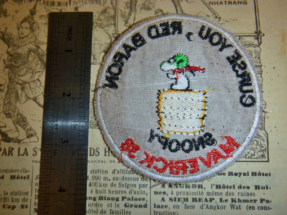 CURSE YOU RED BARON - Snoopy Patch - Call Sign MAVERICK 38 - Vietnam ...