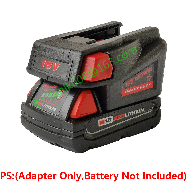 1x Milwaukee M18 RED Li-Ion Battery To Old-Style V18 18-Volt Ni-CD Tool ...
