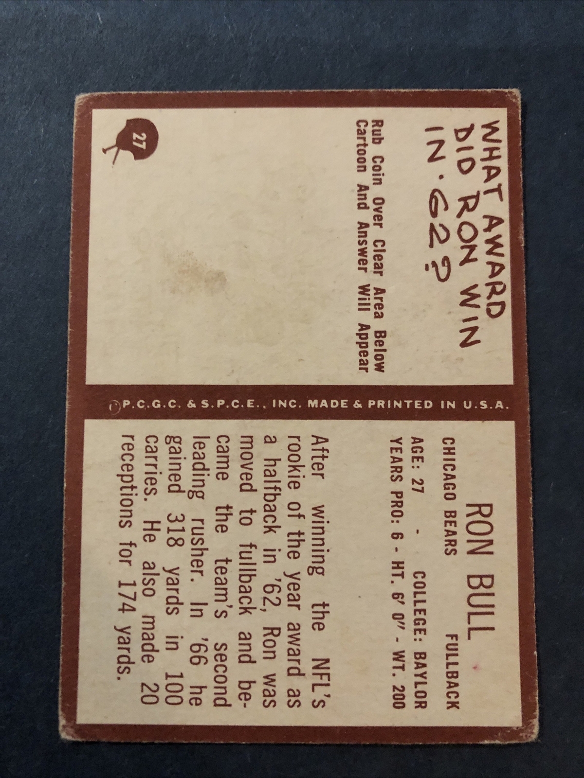 1967 Philadelphia - #27 Ronnie Bull for sale online | eBay