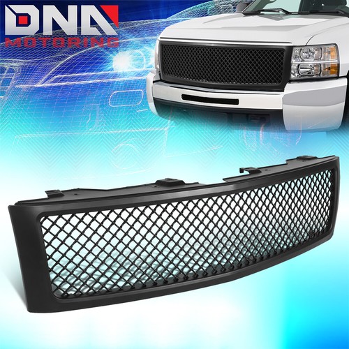 For 2007-2013 Chevy Silverado 1500 Matte Diamond Mesh Front Bumper ...
