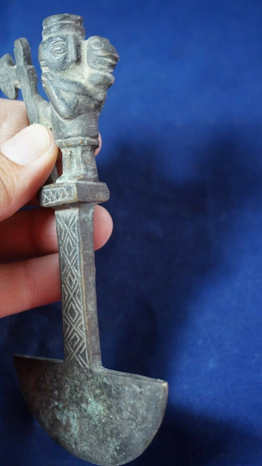 Peruvian ceremonial knife carved in oxidized copper | eBay