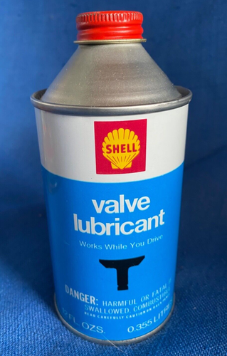 Vintage 1970 Shell Oil Valve Lubricant Cone Top Can Case Fresh Full ...