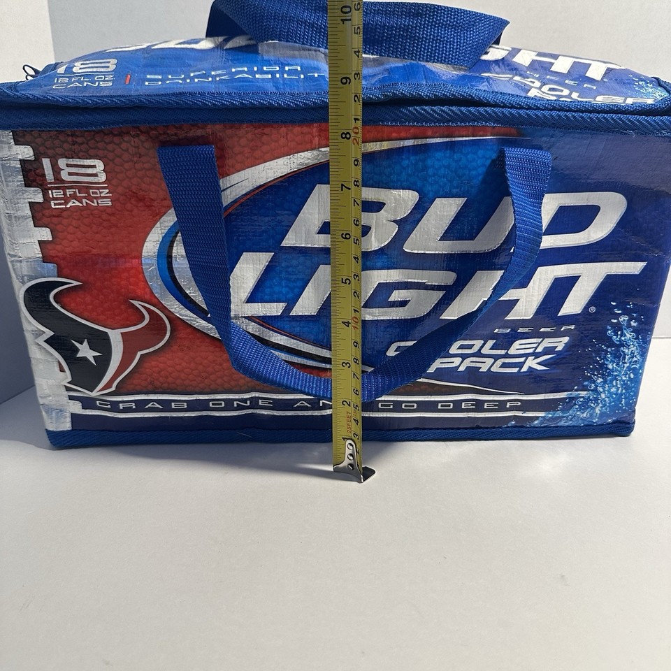 Bud Light Cooler Pack Tote & 2 Metal Beer Buckets Bar Man Cave Party ...