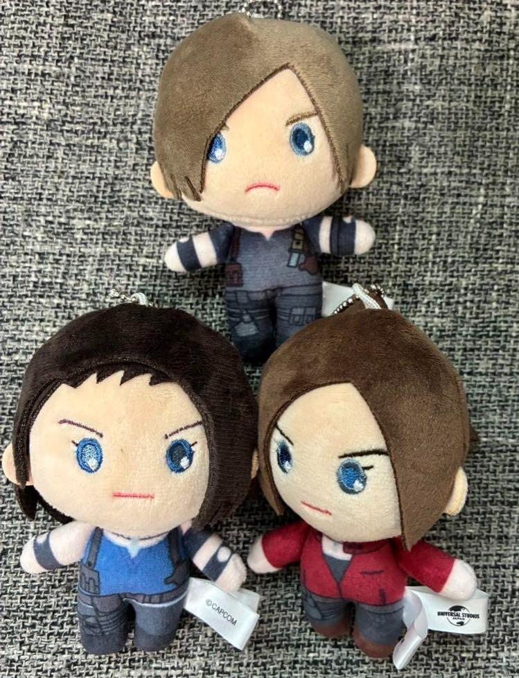 USJ Resident Evil Claire Ada Leon Collectible Plush Keychain set of 3 ...