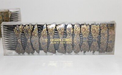 True Vintage 12x Fashion Combs Hair Comb Plastic Gold | eBay UK