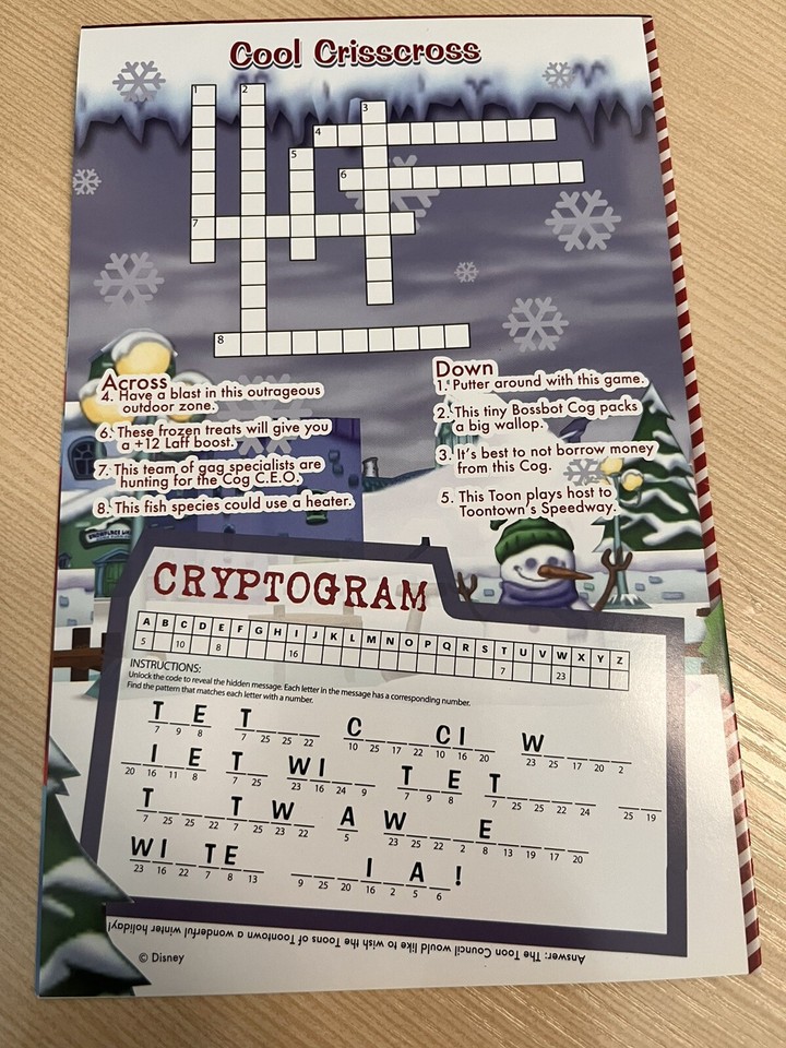 Disney Toontown Online Dec/Jan ‘08 NEWSLETTER - feat. Season Greetings ...